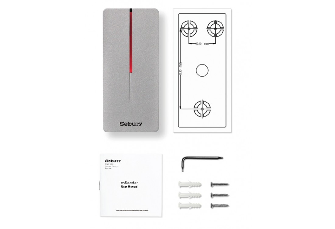 Sebury mReader – designová kovová RFID čtečka 125 kHz / 13,56 MHz